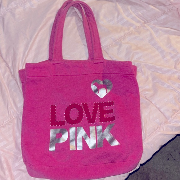 PINK Victoria's Secret | Bags | Vs Bag Love Pink Diamond Embellishments ...